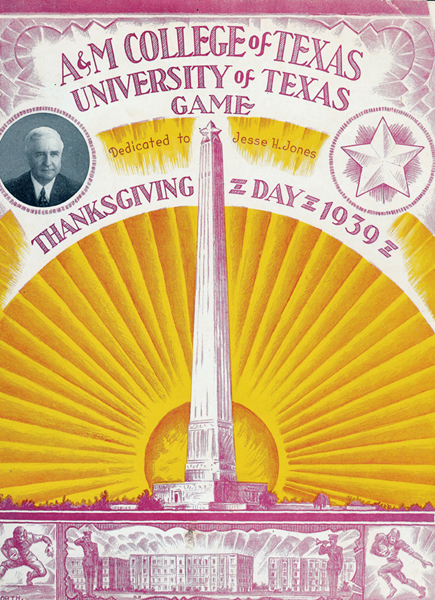 1939 A&M College of Texas - University of Texas Game Program Cover ...