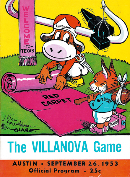 1953 The Villanova Game Official Football Program Cover · Stark Center ...