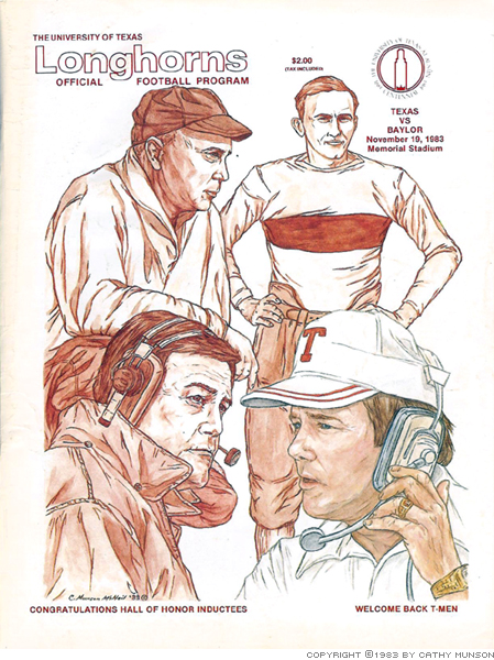 1983 Texas vs Baylor Longhorns Official Football Program Cover · Stark ...